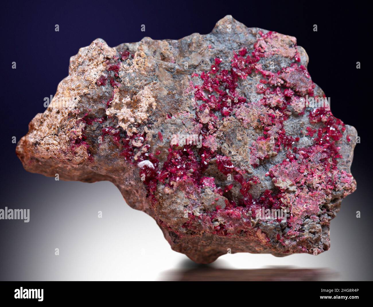 rosalite mineral specimen stone rock geology gem crystal Stock Photo ...