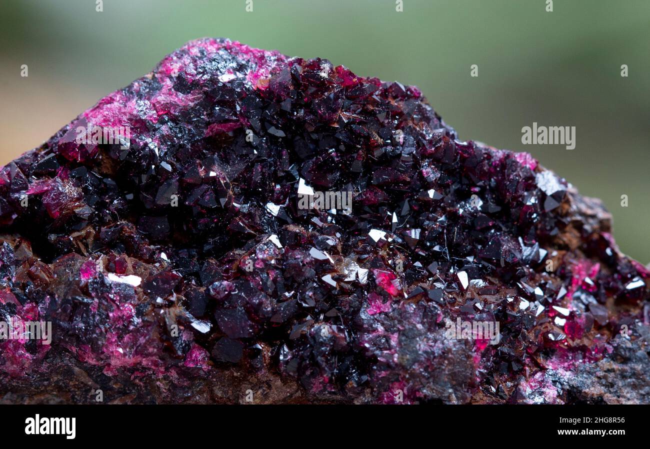 rosalite mineral specimen stone rock geology gem crystal Stock Photo ...