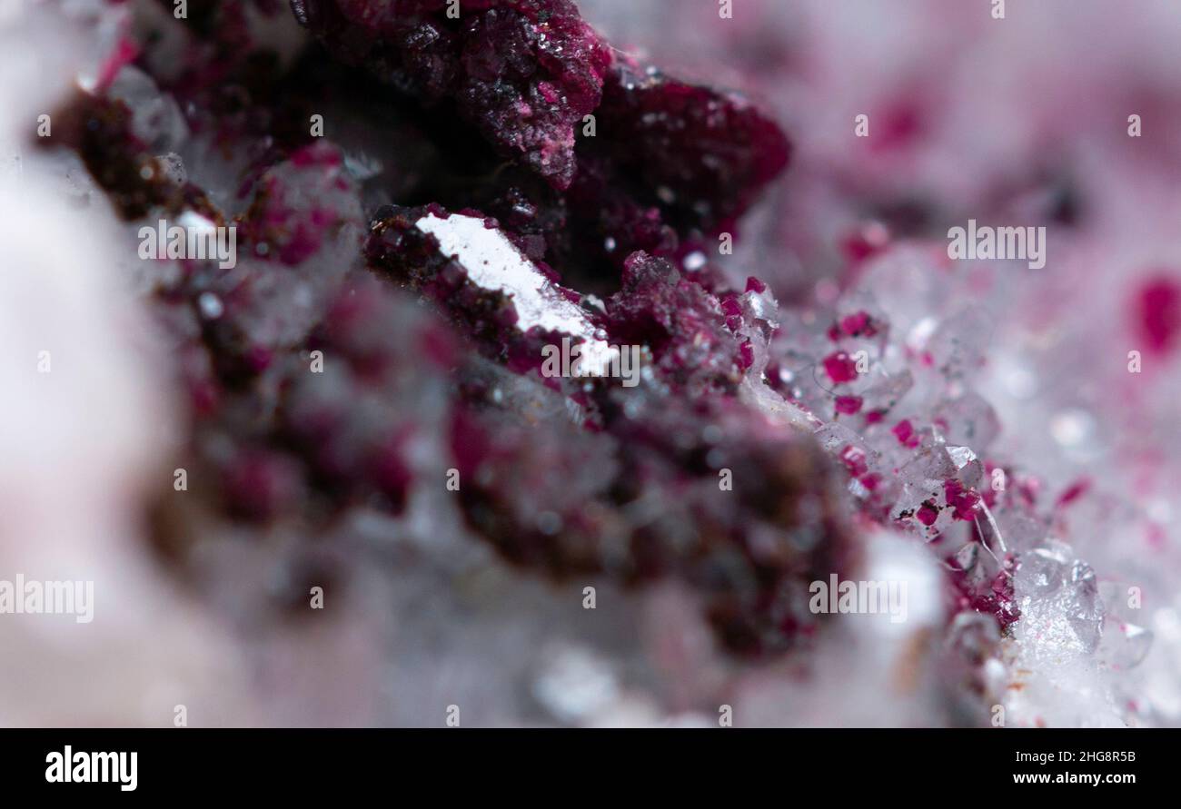 rosalite mineral specimen stone rock geology gem crystal Stock Photo ...