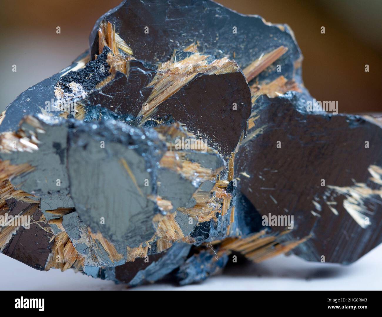 rutile mineral specimen stone rock geology gem crystal Stock Photo - Alamy