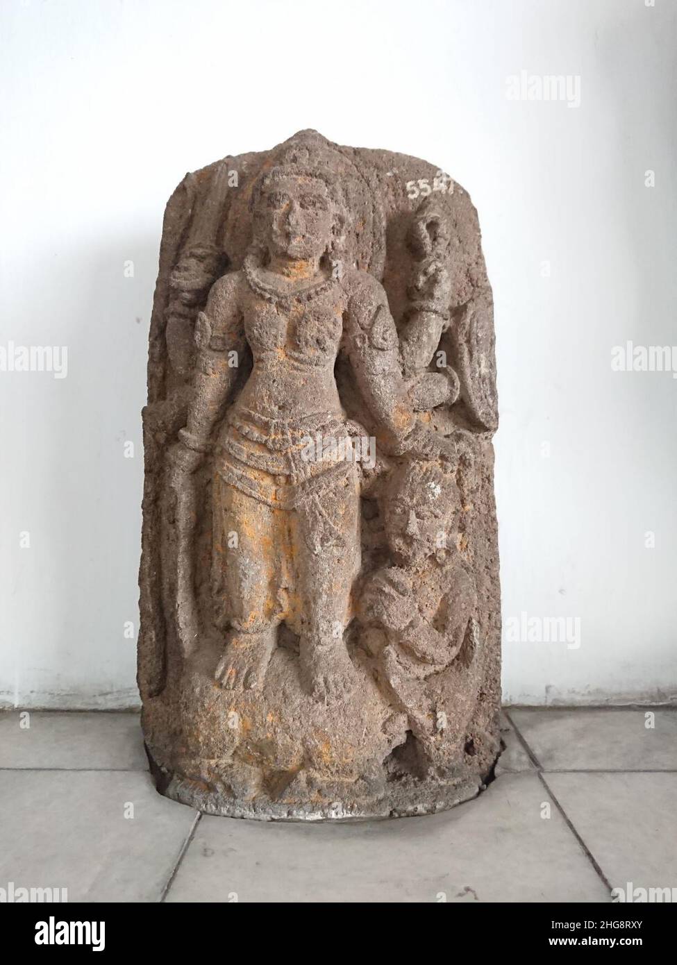 Six Hands Durga Mahisasuramardini Statue 5547 Stock Photo - Alamy