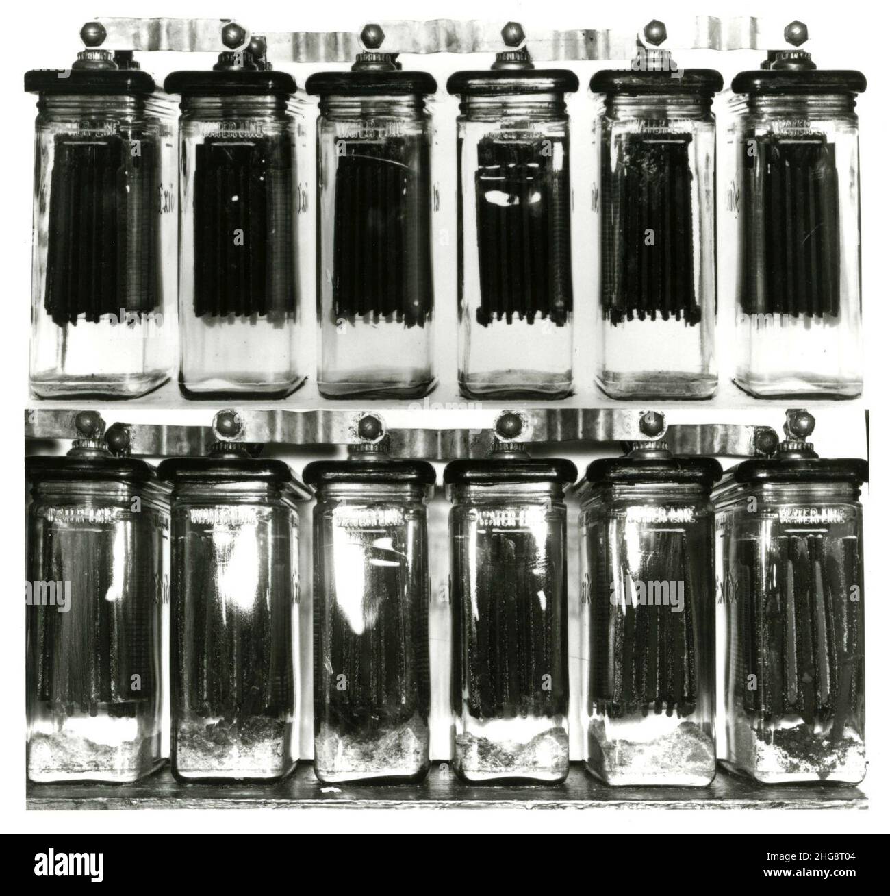 Six lead-acid batteries used as part of the DC power supply at NBS ...