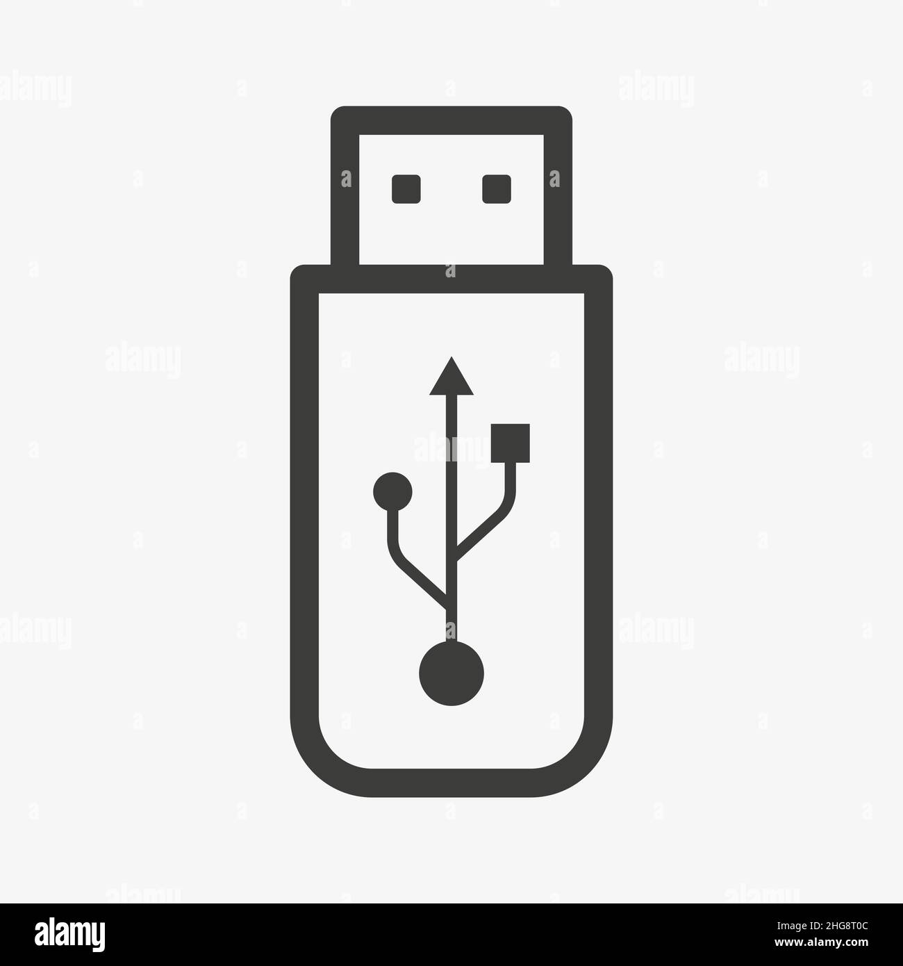 USB icon. Flash drive symbol on white background Stock Vector Image ...