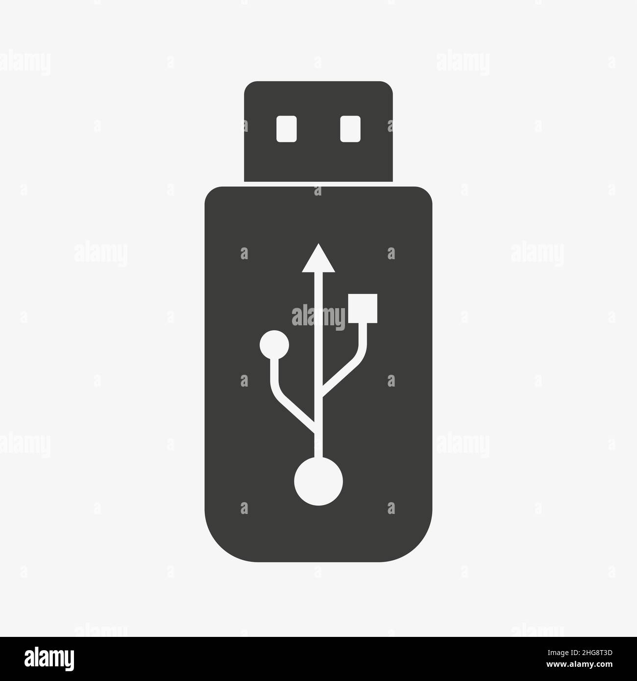 USB icon. Flash drive symbol on white background Stock Vector Image ...