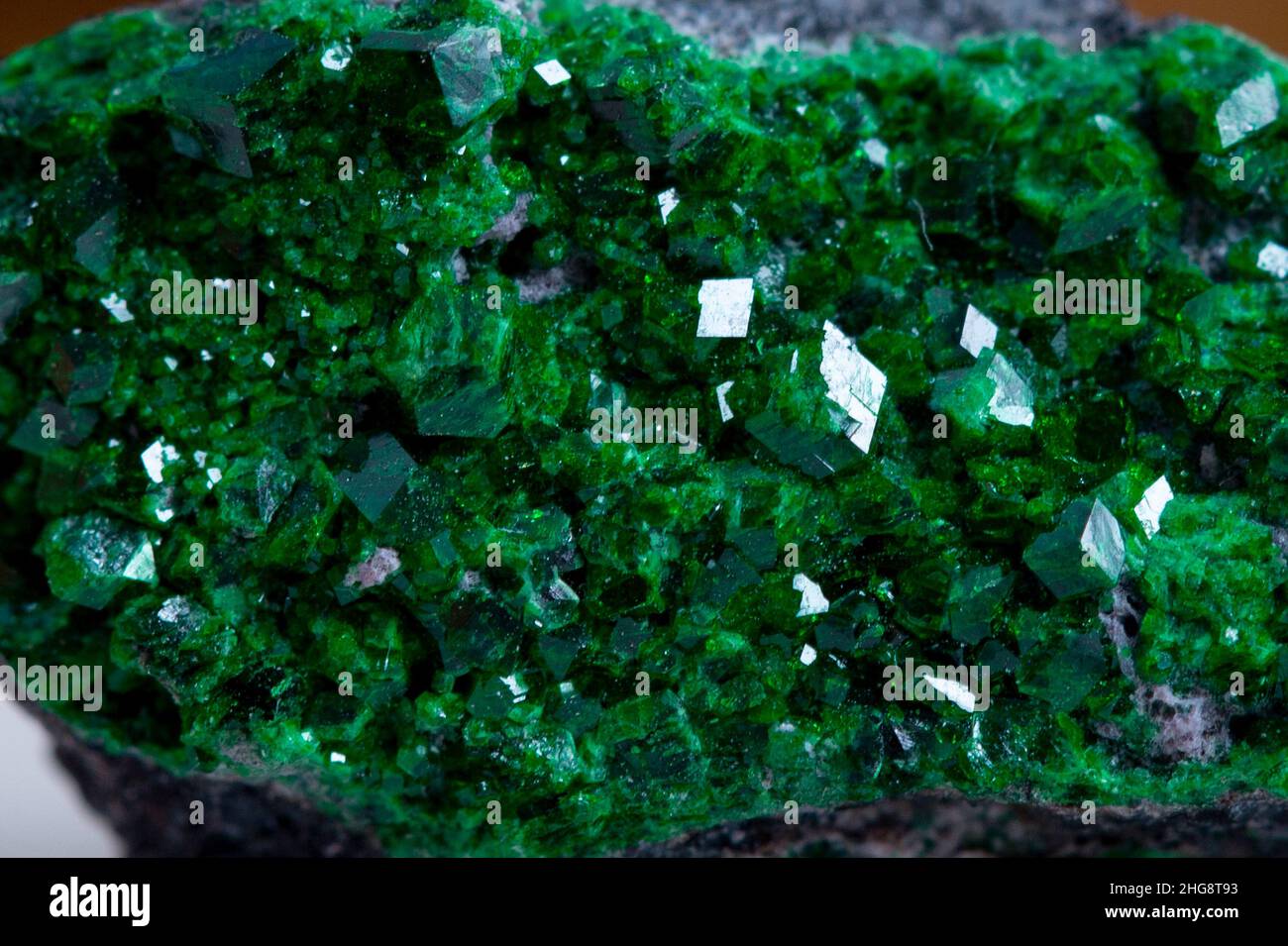 uvarovite mineral specimen stone rock geology gem crystal Stock Photo ...