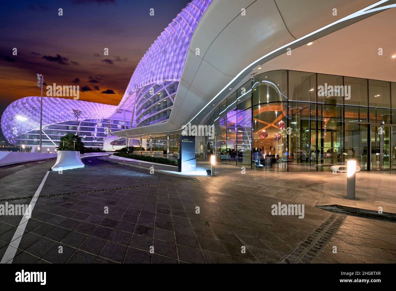 W Abu Dhabi Yas Island Luxury Hotel Stock Photo - Alamy