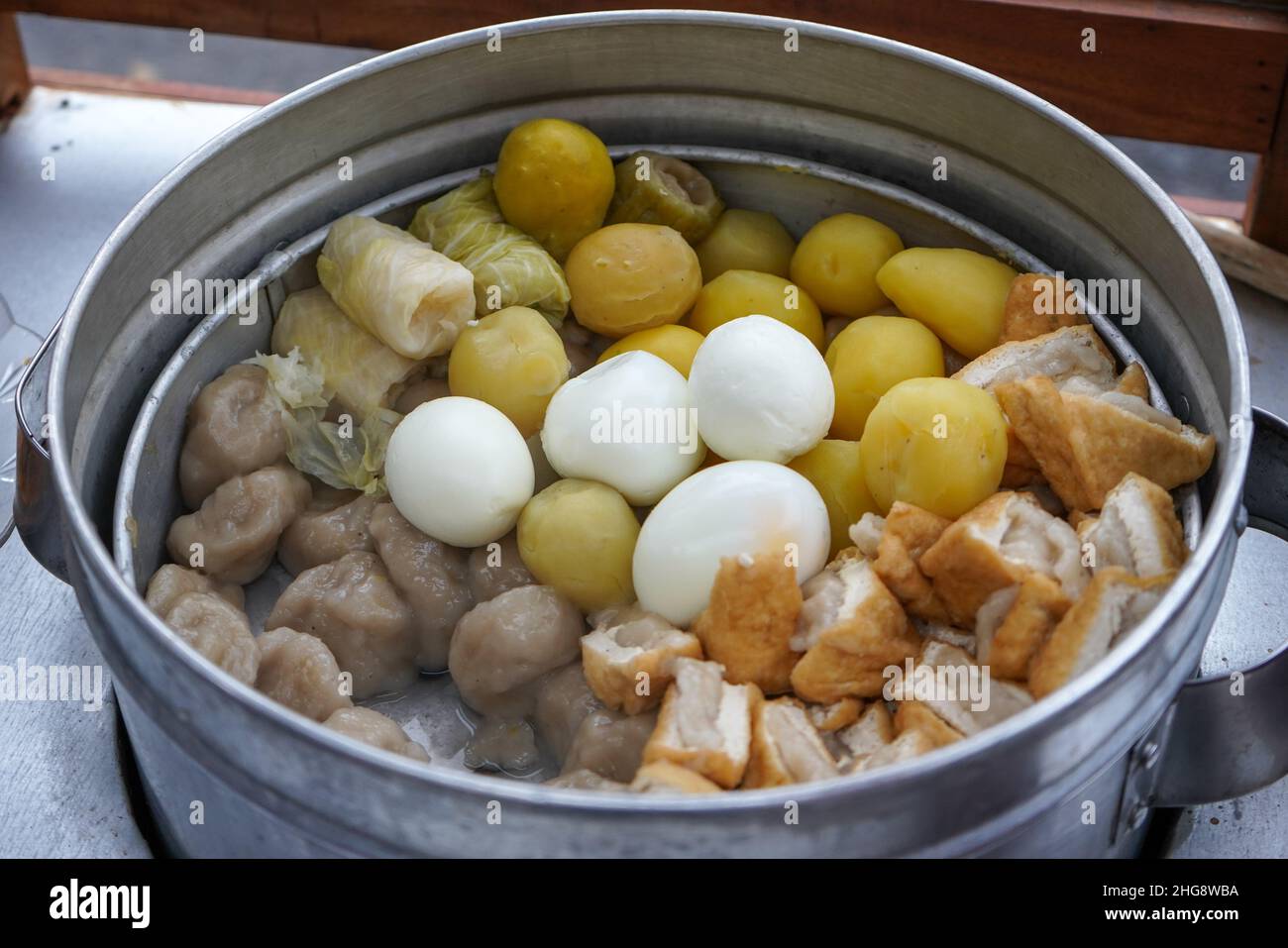 Siomay (also Somai), is an Indonesian steamed fish dumpling with ...