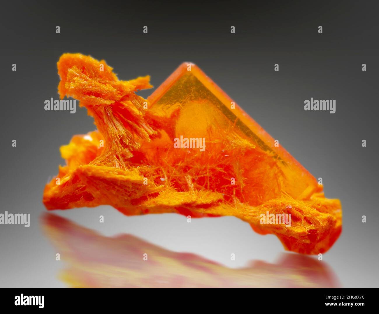 wulfenite mineral specimen stone rock geology gem crystal Stock Photo ...