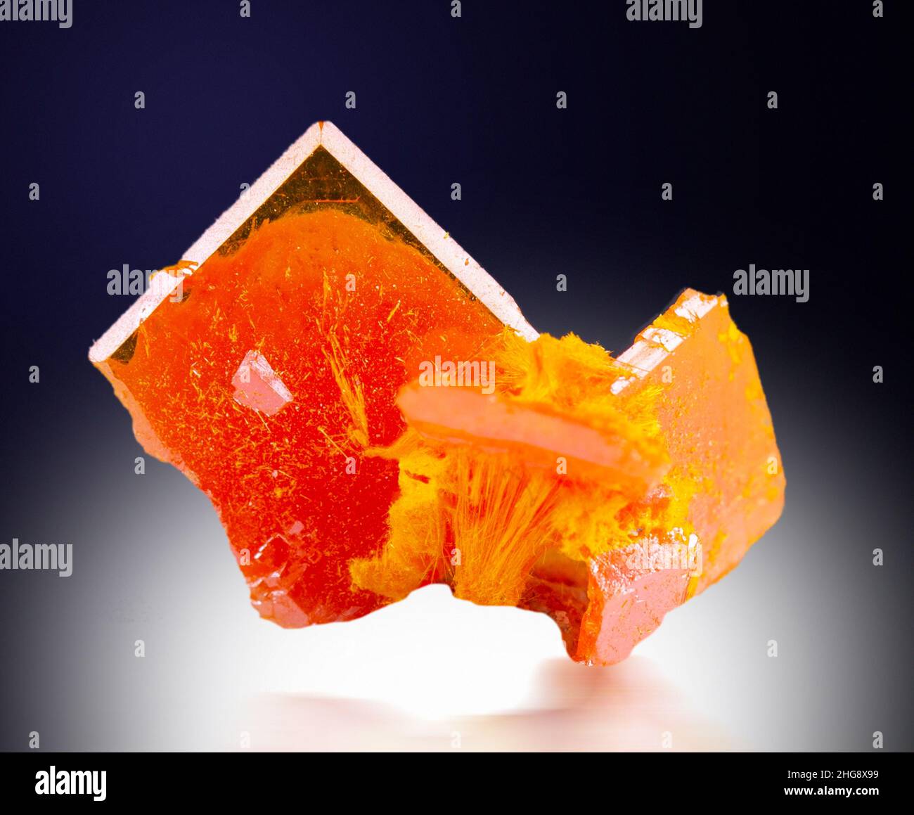 wulfenite mineral specimen stone rock geology gem crystal Stock Photo ...