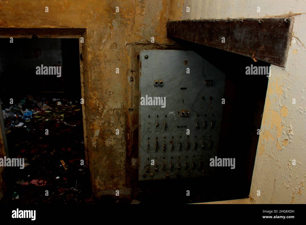 urbex in one abandoned mansion sanatory Stock Photo - Alamy