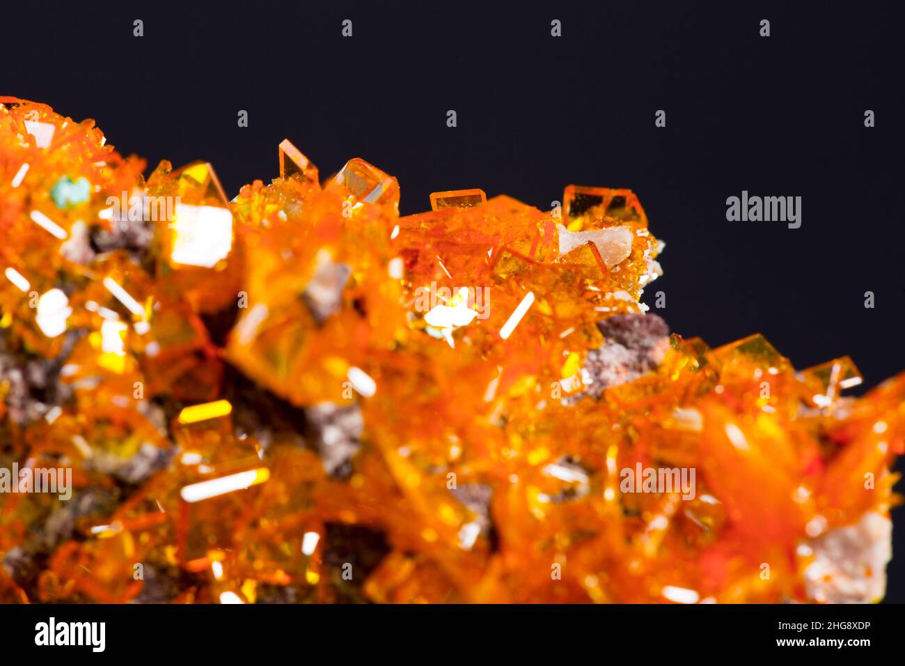 wulfenite mineral specimen stone rock geology gem crystal Stock Photo ...
