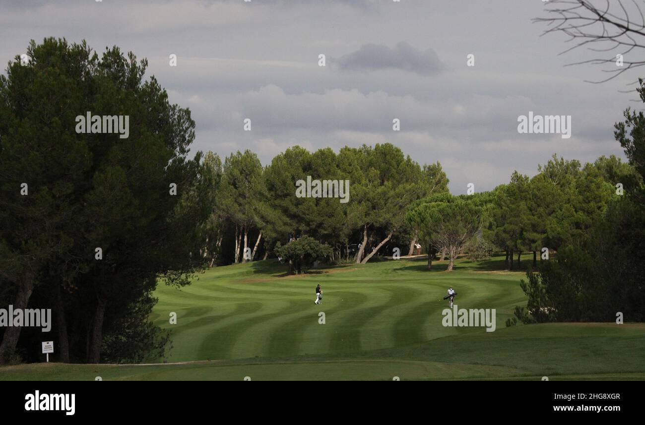 PONT ROYAL, FRANCE, OCTOBER 20, 2013 : golf course of pont royal at the ...