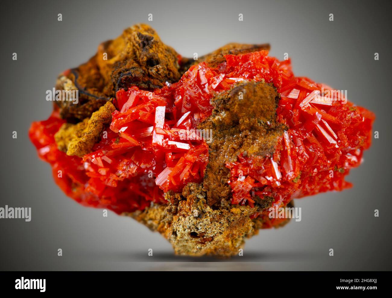 wulfenite mineral specimen stone rock geology gem crystal Stock Photo ...