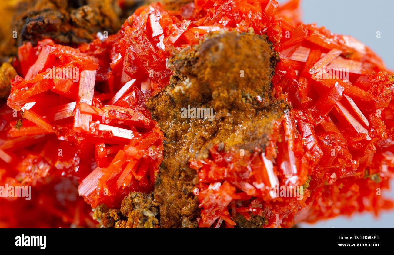 wulfenite mineral specimen stone rock geology gem crystal Stock Photo ...