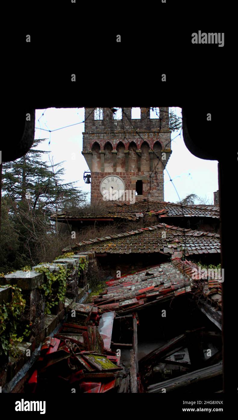 urbex in one abandoned mansion sanatory Stock Photo - Alamy
