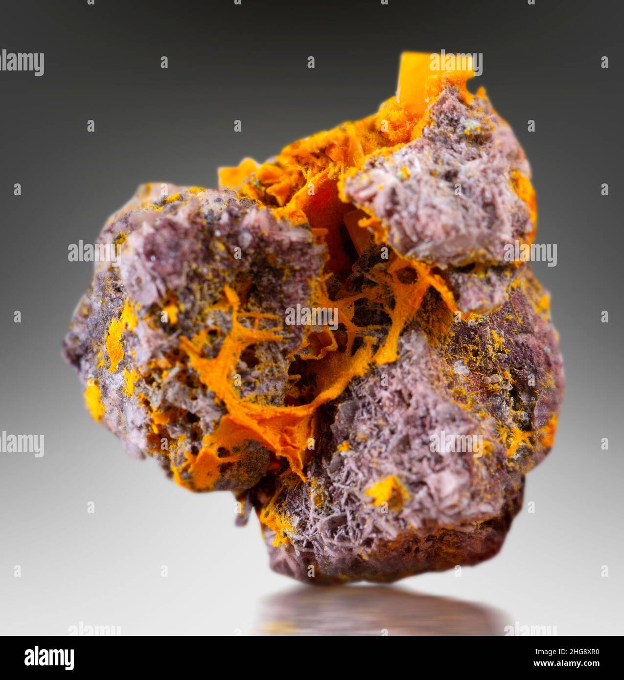 wulfenite mineral specimen stone rock geology gem crystal Stock Photo ...