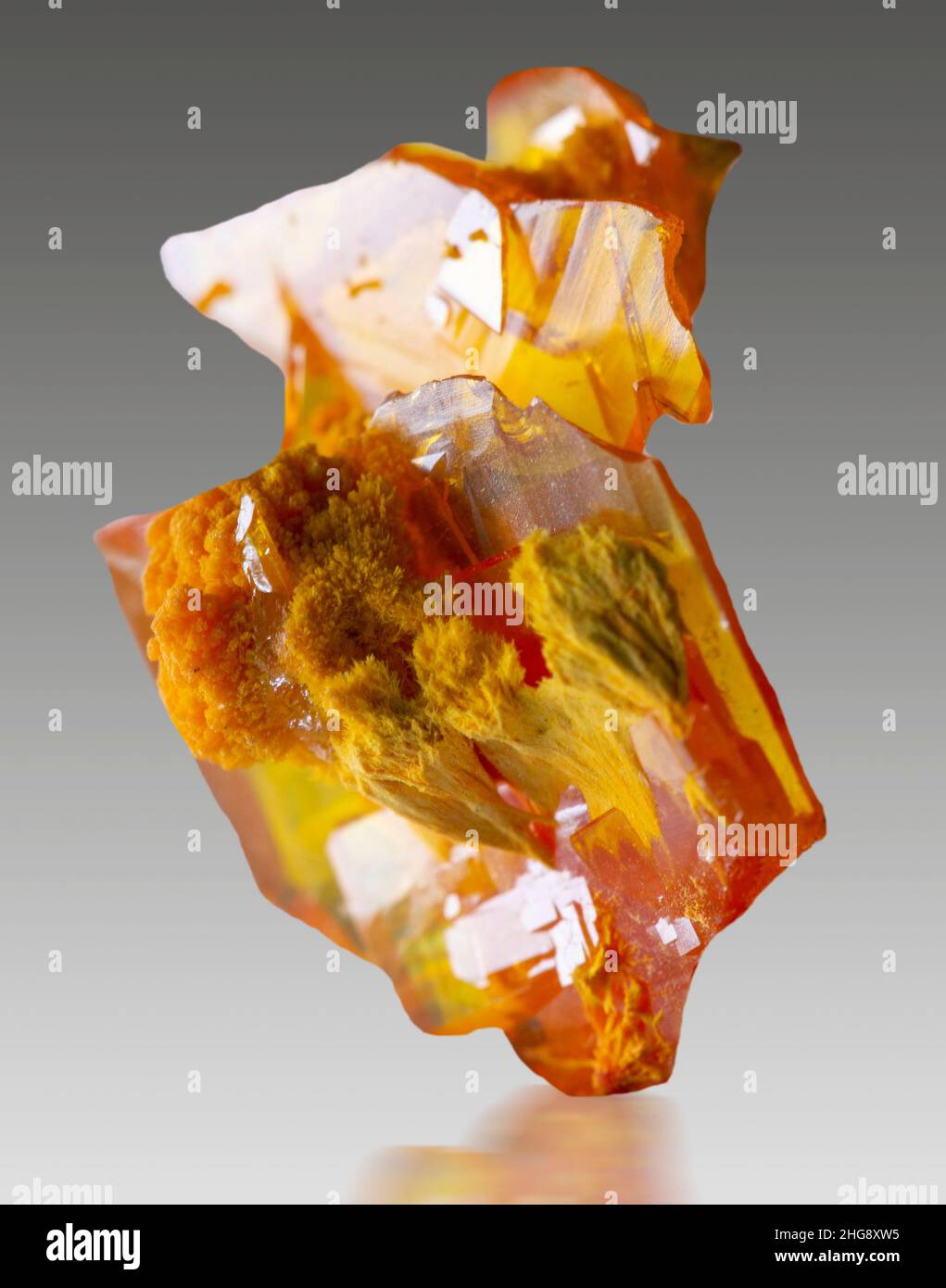 wulfenite mineral specimen stone rock geology gem crystal Stock Photo ...