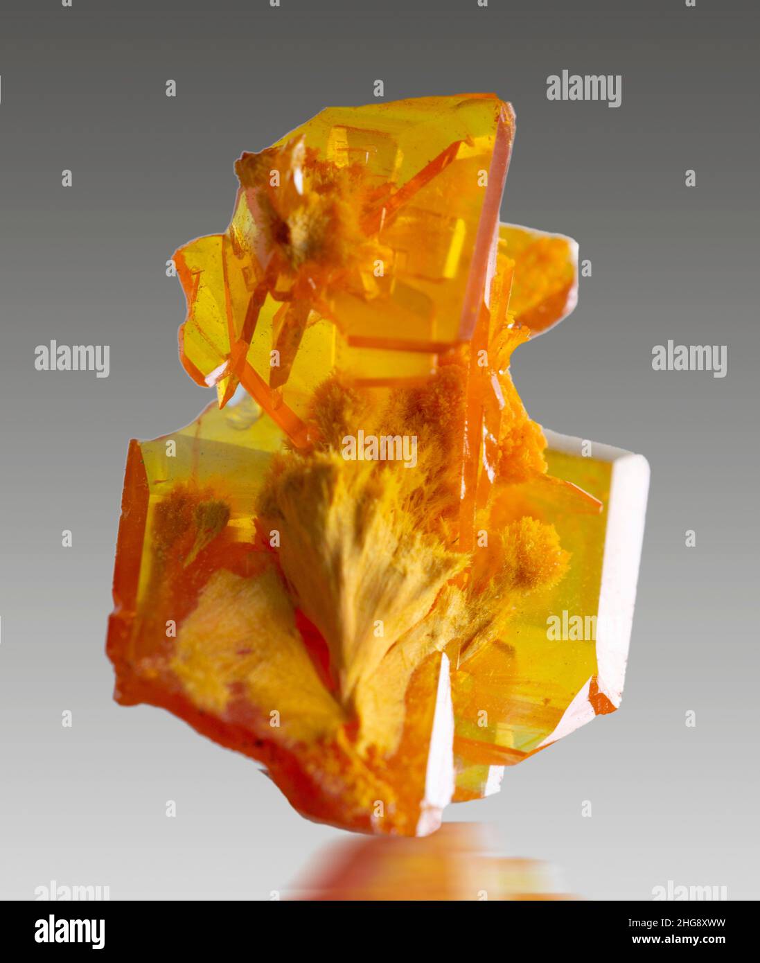 wulfenite mineral specimen stone rock geology gem crystal Stock Photo ...