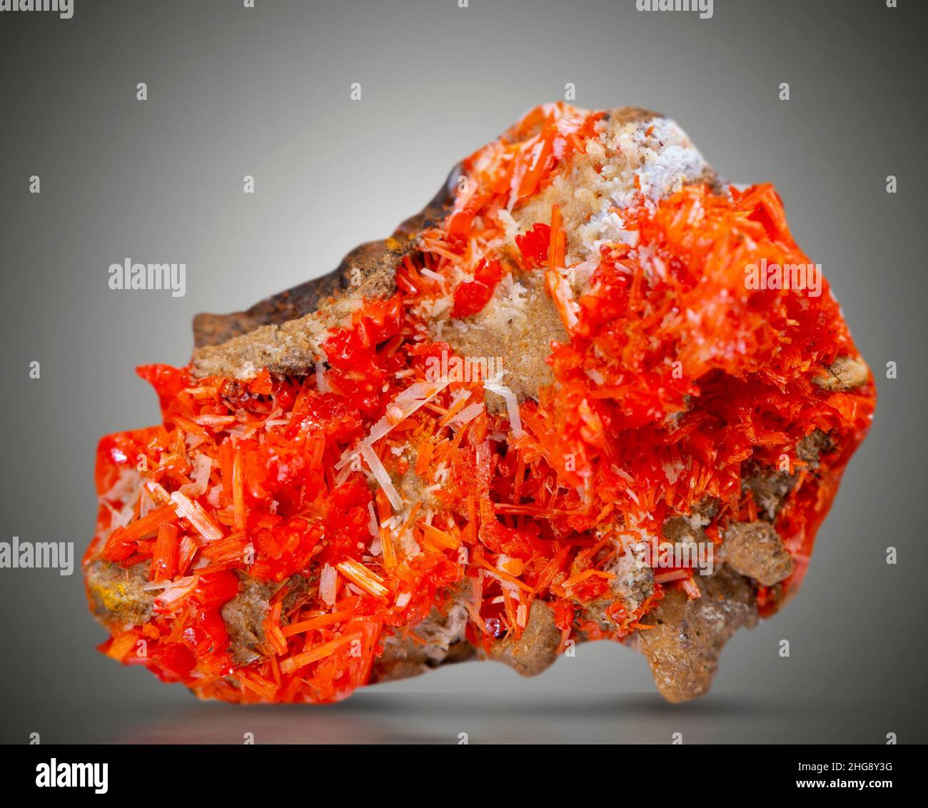 wulfenite mineral specimen stone rock geology gem crystal Stock Photo ...