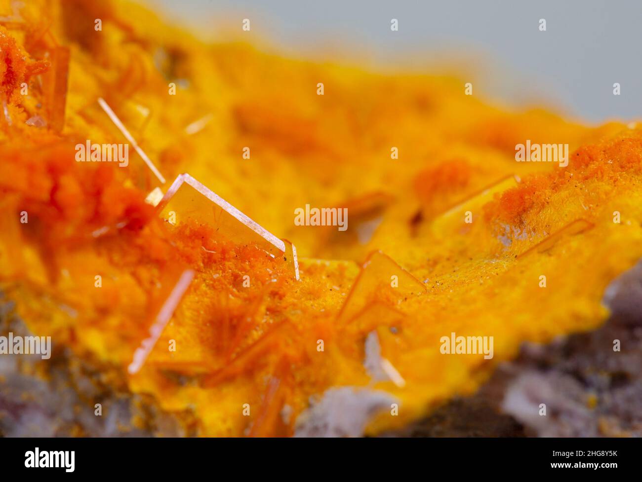 wulfenite mineral specimen stone rock geology gem crystal Stock Photo ...