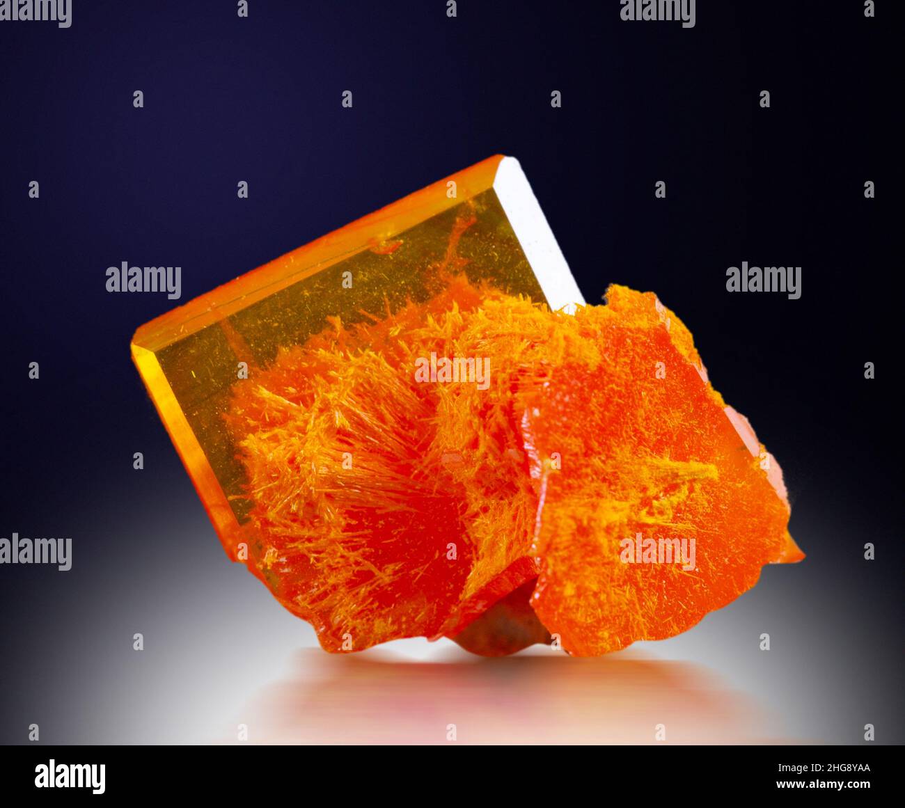 wulfenite mineral specimen stone rock geology gem crystal Stock Photo ...
