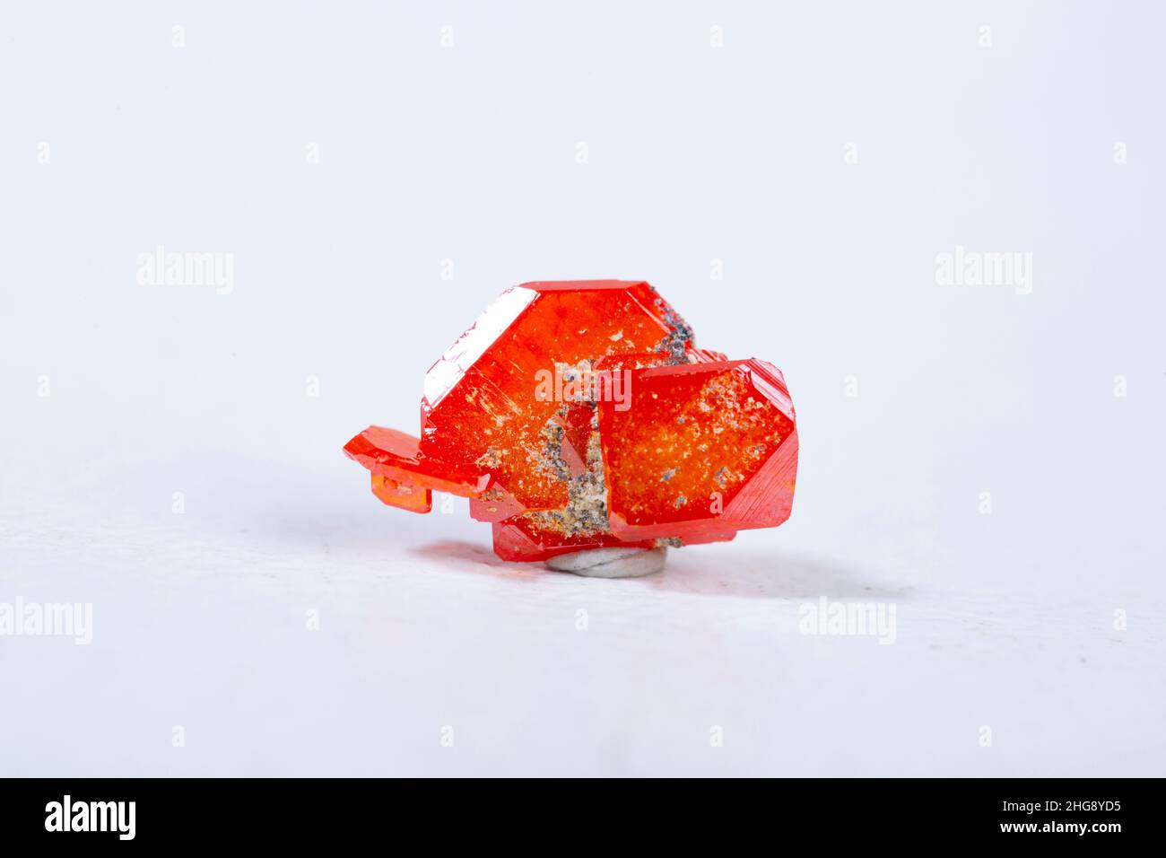 wulfenite mineral specimen stone rock geology gem crystal Stock Photo ...