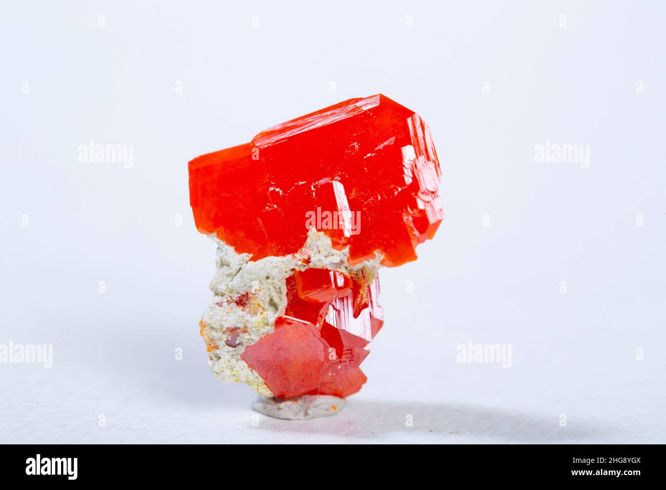 wulfenite mineral specimen stone rock geology gem crystal Stock Photo ...