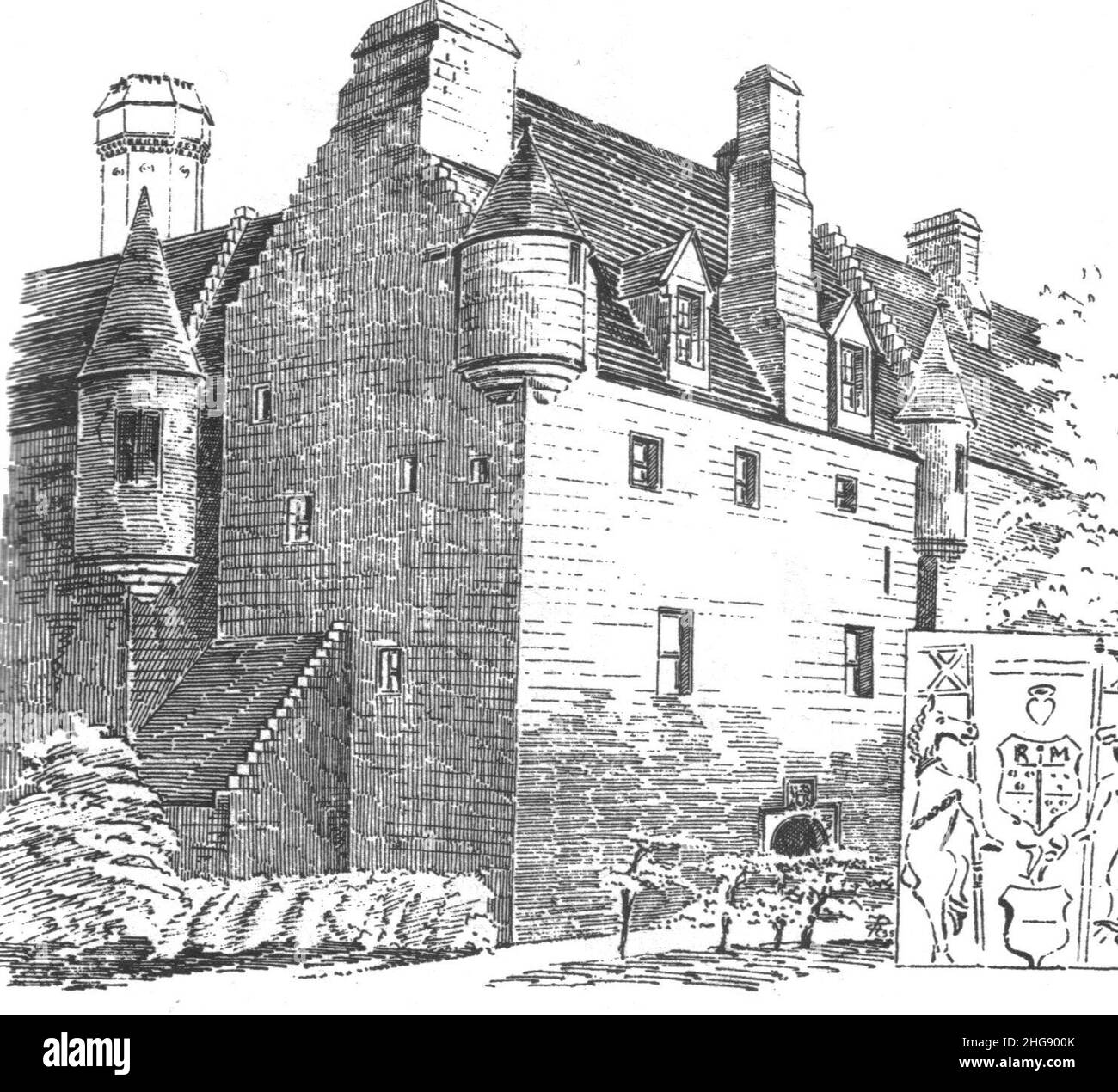 Skelmorlie castle frontage Stock Photo - Alamy