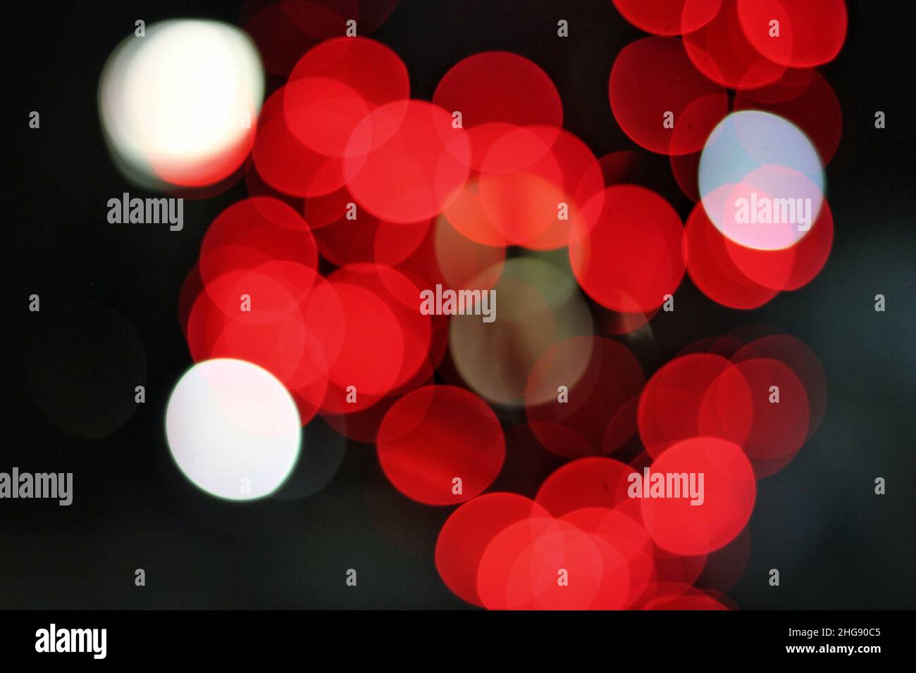 Beautiful colorful bokeh balls bouncing around as city lights Stock ...