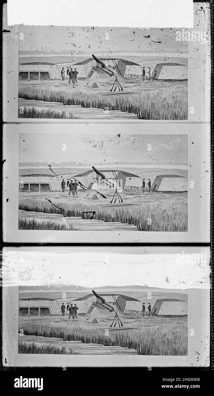 Sketch - the ''Swamp Angel'' as seen form Charleston Harbor, S.C ...