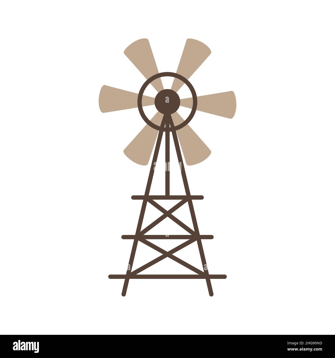 Farm Windmill Vector