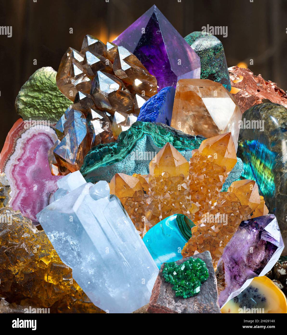 mineral specimen stone rock geology gem crystal Stock Photo - Alamy