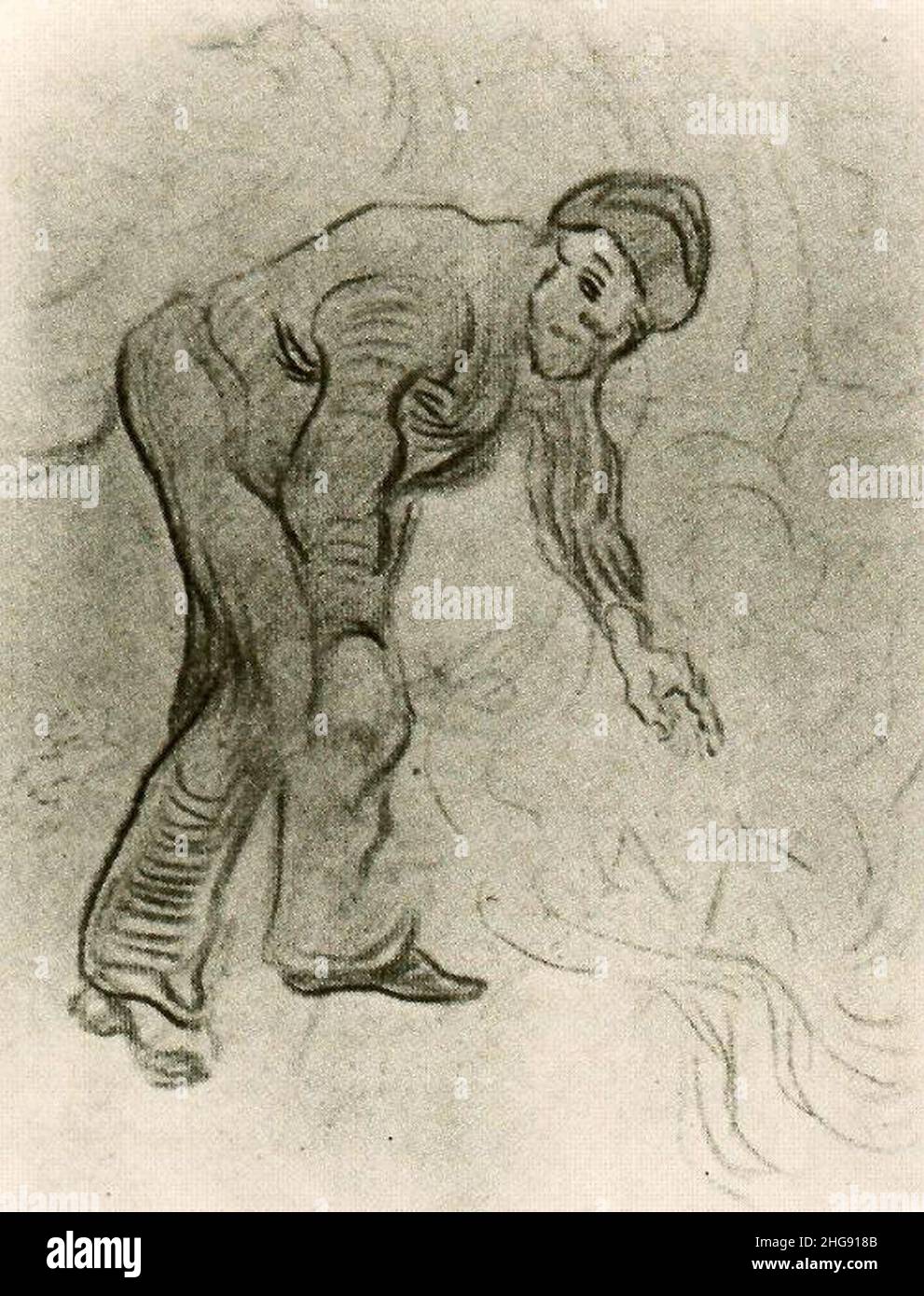 Sketch of a Stooping Man f 1596av jh 1942 Stock Photo - Alamy