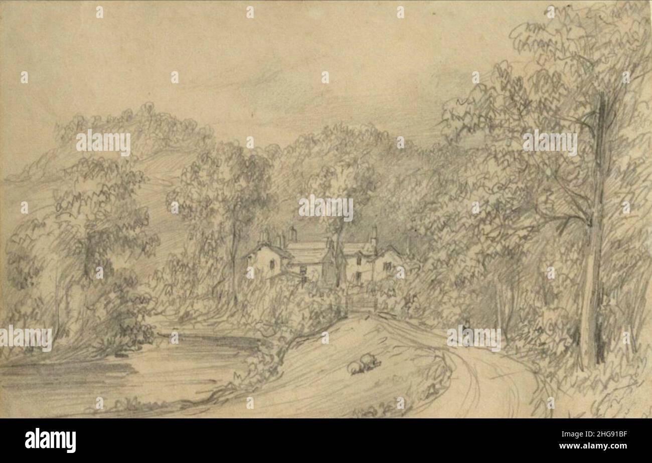 Sketch of Fox Ghyll by Dora Wordsworth 1831 Stock Photo - Alamy