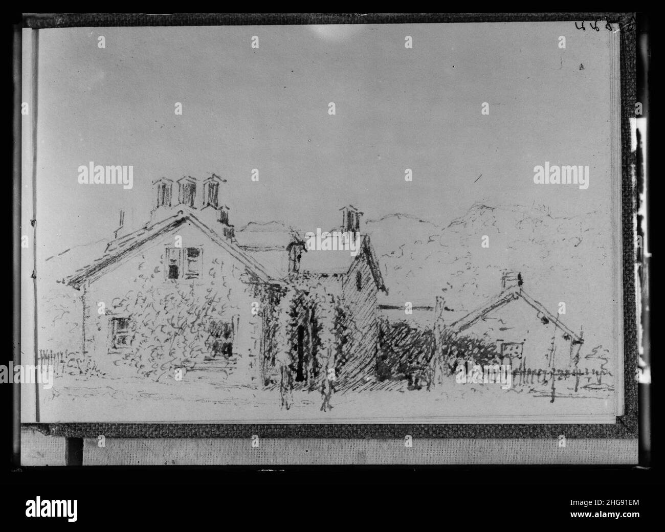 Sketch of house Black and White Stock Photos & Images - Alamy