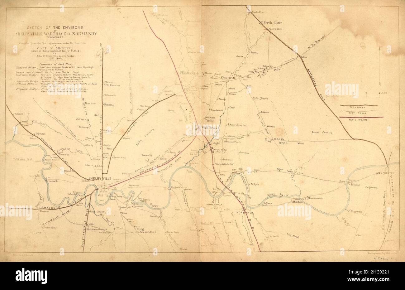 Sketch of the environs of Shelbyville, Wartrace & Normandy, Tennessee ...