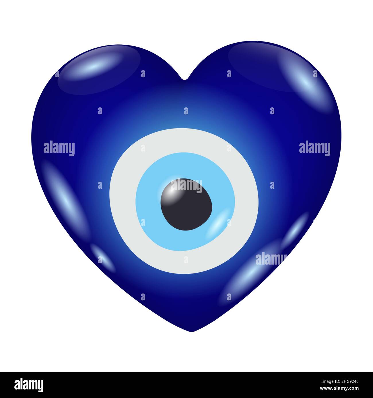 Evil eye amulet. Blue oriental protection talisman. Turkish and greek ...