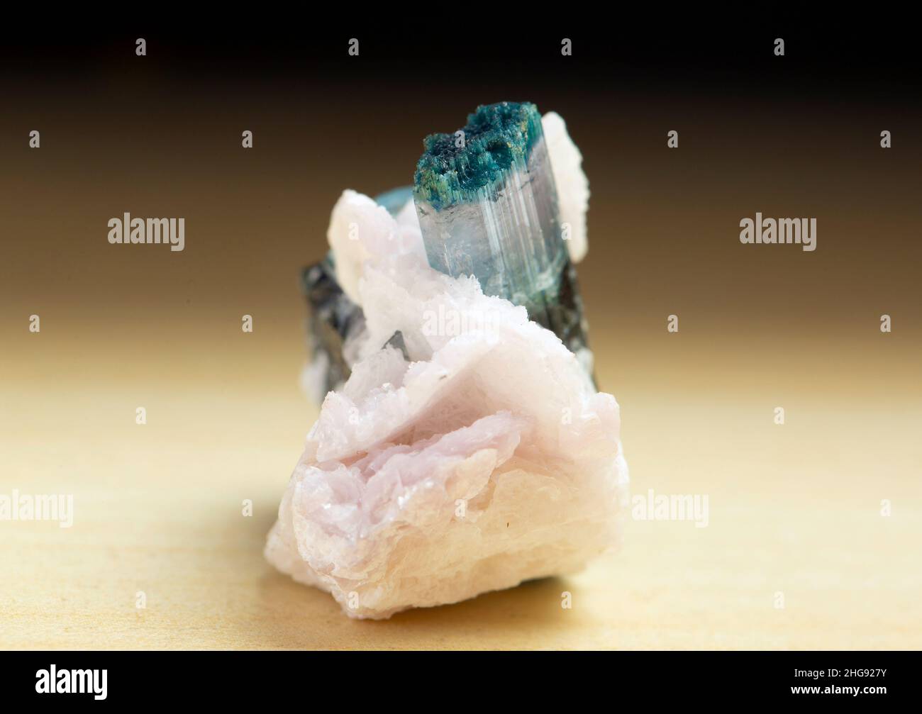 tourmaline mineral specimen stone rock geology gem crystal Stock Photo ...