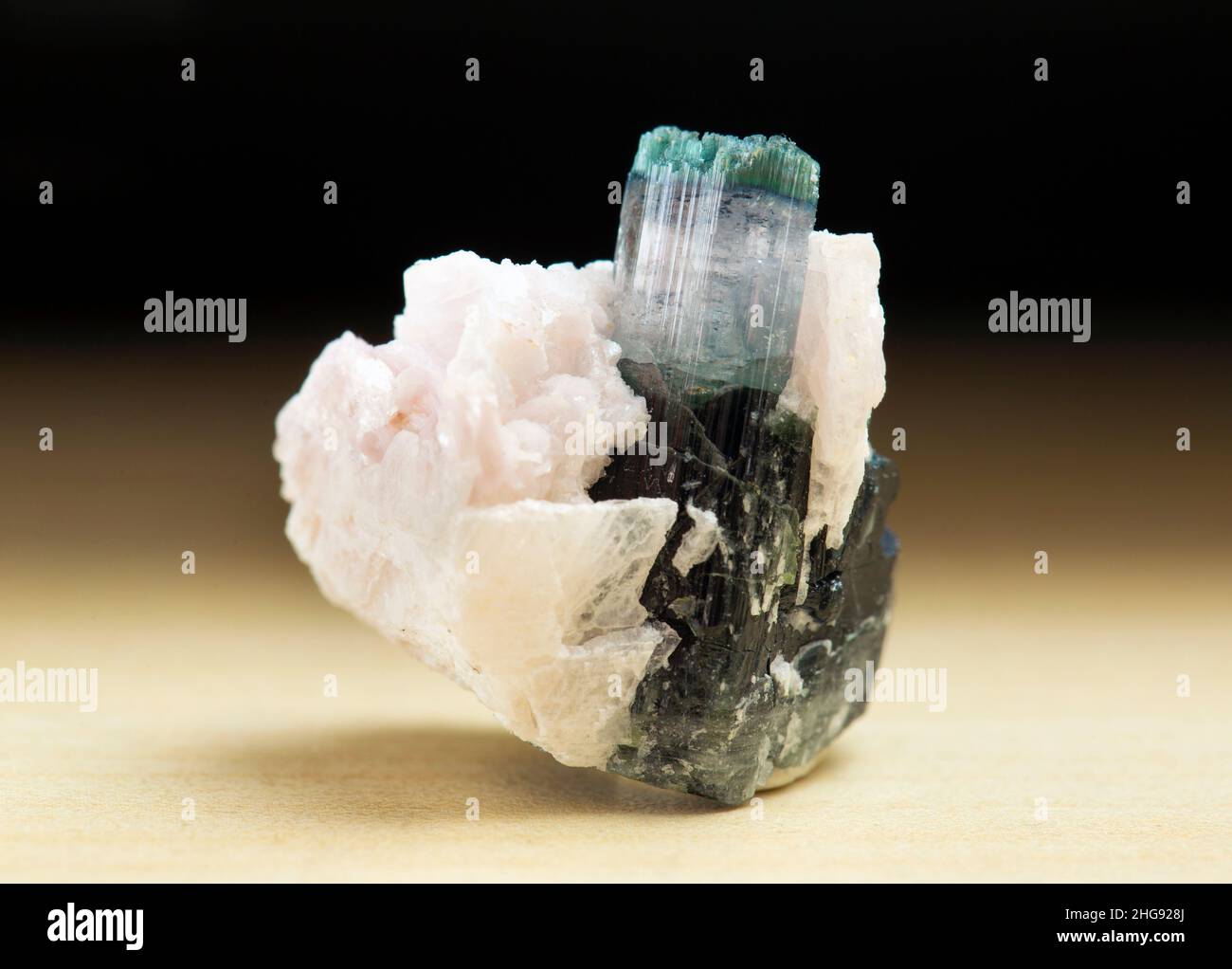 tourmaline mineral specimen stone rock geology gem crystal Stock Photo ...