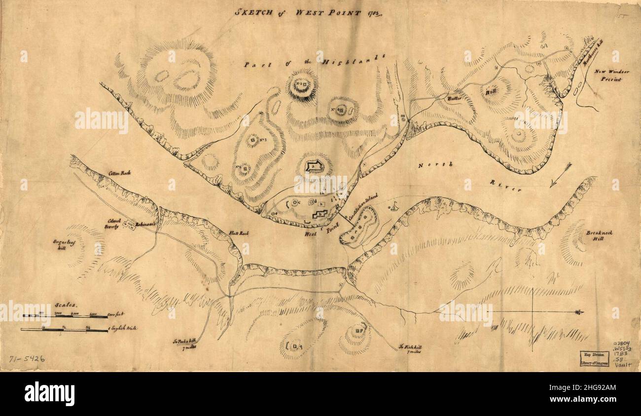 Sketch of West Point Stock Photo - Alamy