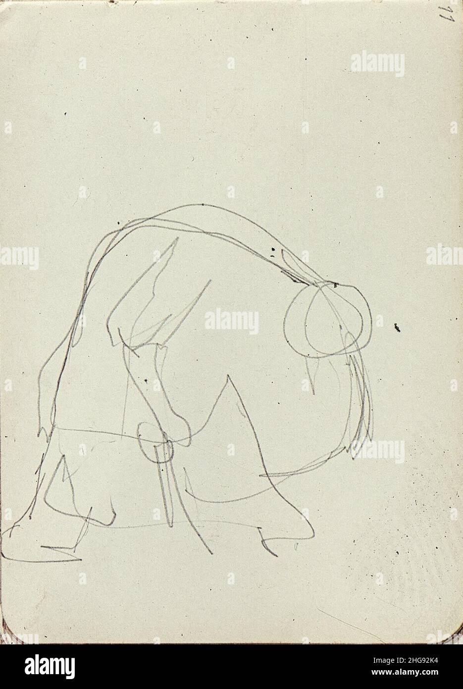 Sketchbook 6, A Figure Bending Over by Theo van Doesburg Stock Photo ...