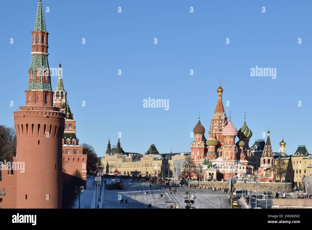 Red square, Kremlin and st basil's cathedral Stock Photo - Alamy