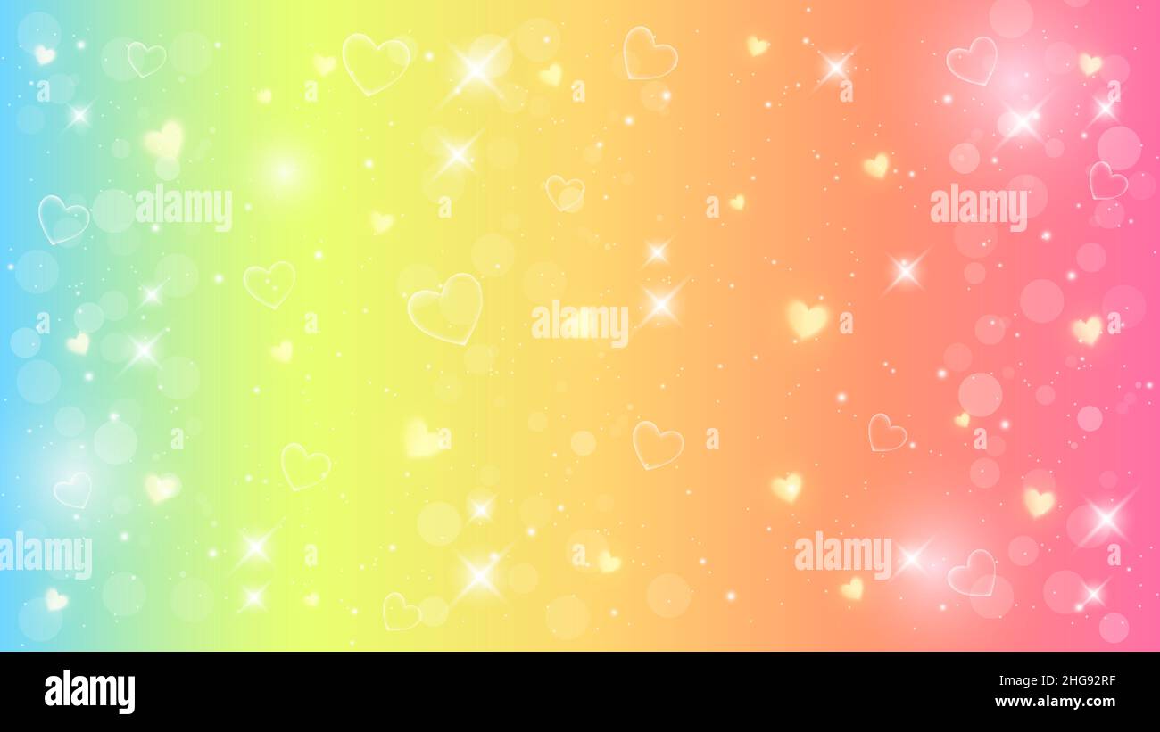 Fantasy rainbow background. Pattern in pastel colors. Sky with stars ...