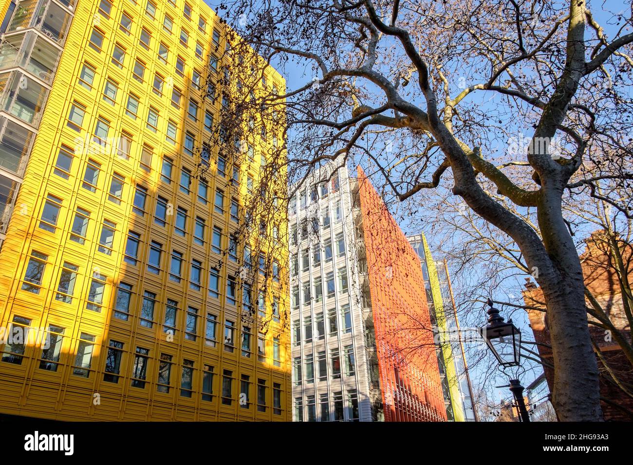 Shadow of St Giles church cast on Central Saint Giles development ...