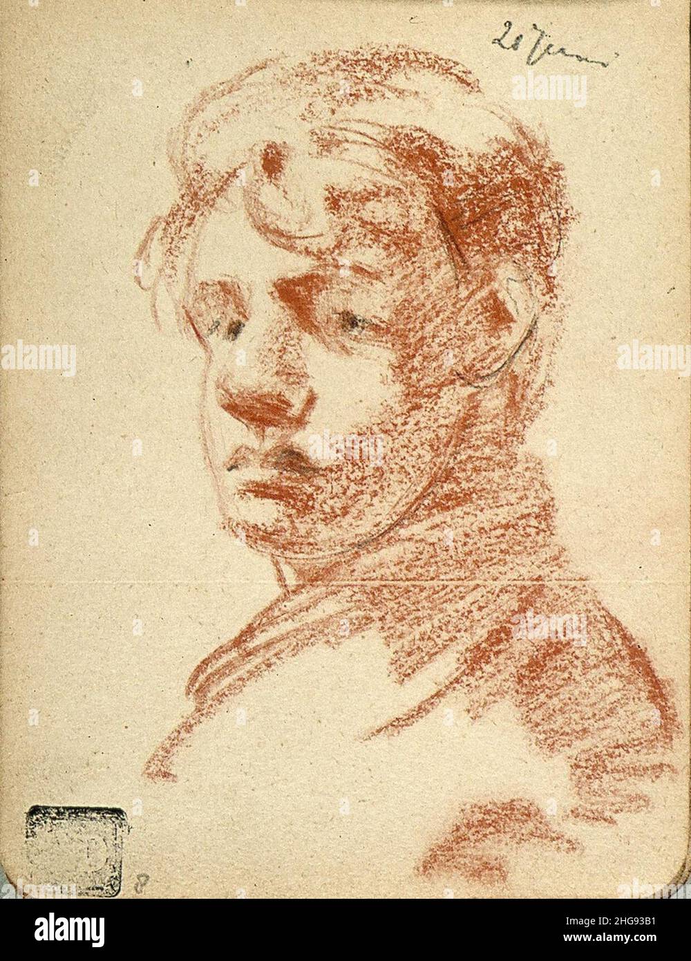 Sketchbook 27, Self-Portrait by Theo van Doesburg Stock Photo - Alamy