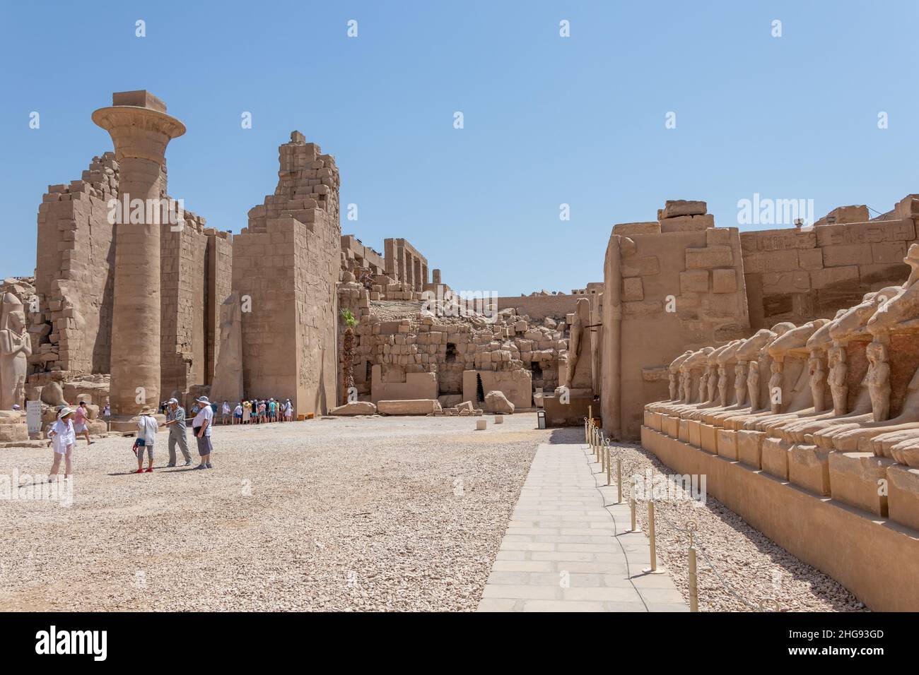 Luxor, Egypt - September 21 2021: The Karnak Temple Complex consists of ...