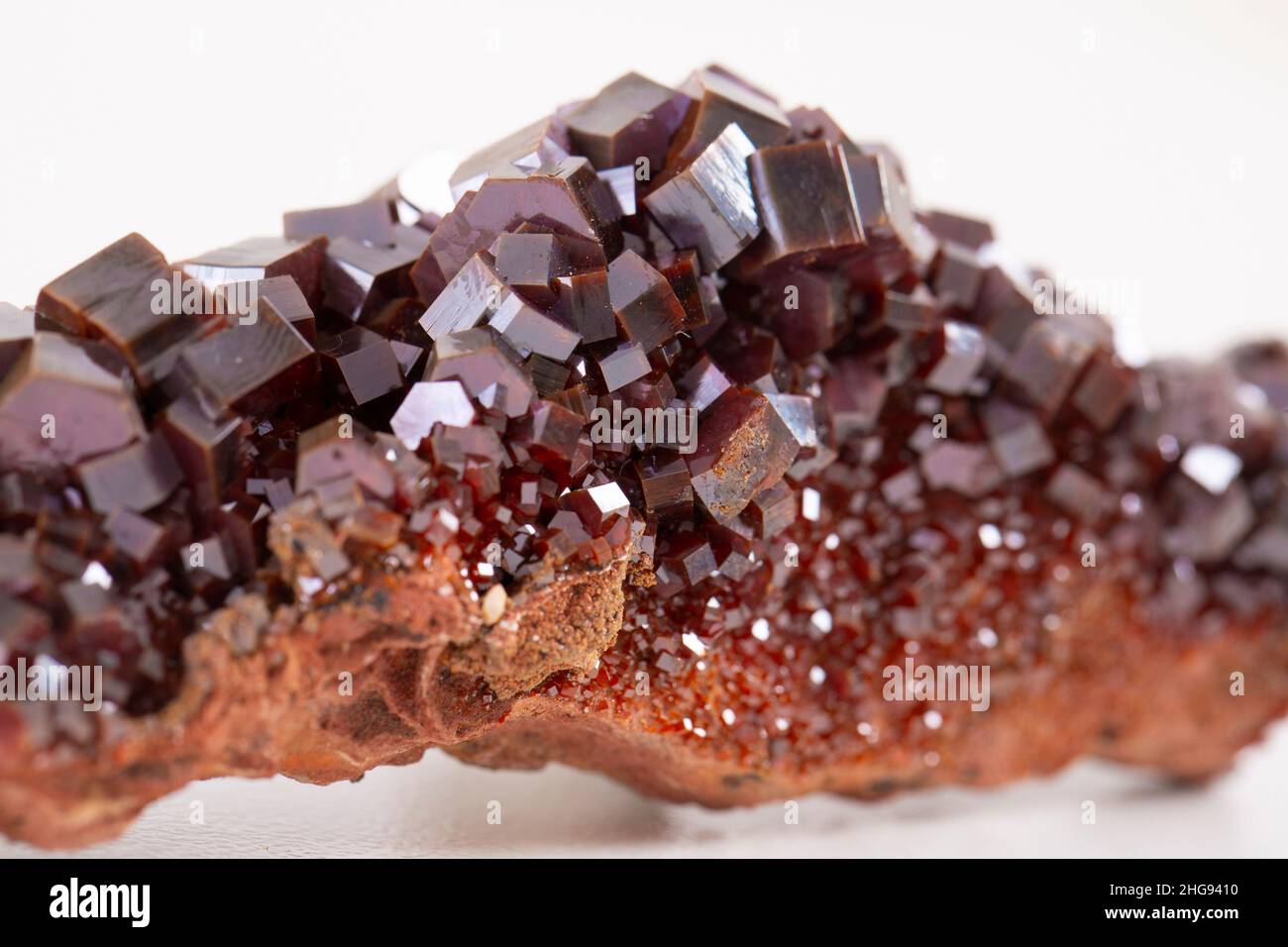 vanadinite, mineral specimen stone rock geology gem crystal Stock Photo - Alamy