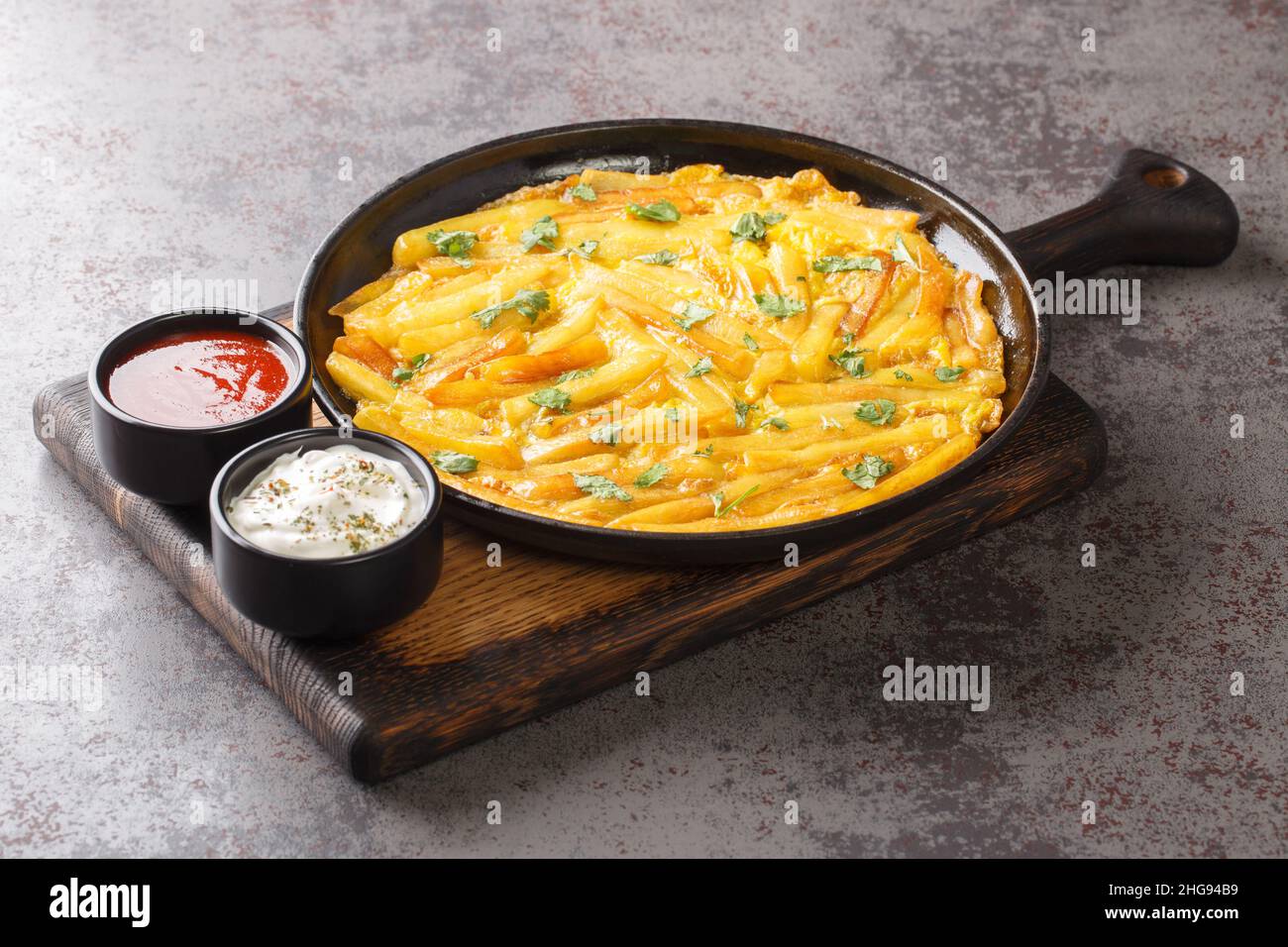 Chips mayai the Tanzanian street food dish is a humble omelet ...