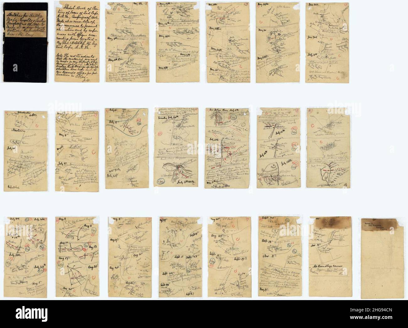 Sketch-book of positions of forces of 2nd Corps, A.N.Va., campaigns of ...