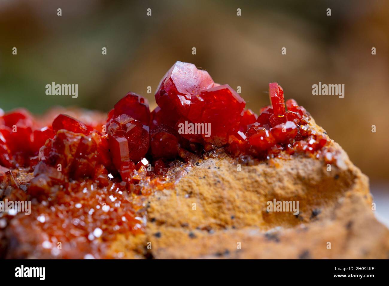 vanadinite, mineral specimen stone rock geology gem crystal Stock Photo ...